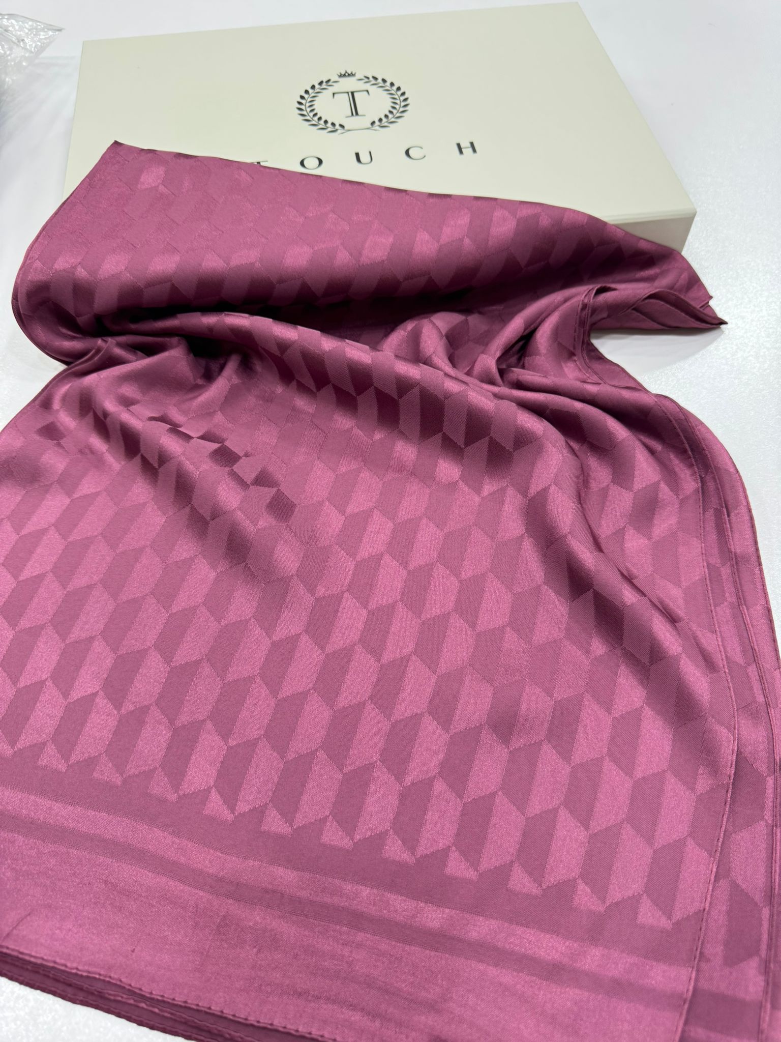 Qoza Desen İpeksi Jakar Şal - Eflatun – Oxygen Scarfs